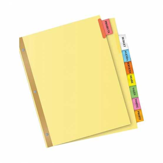 8 Tab Divider Template Word