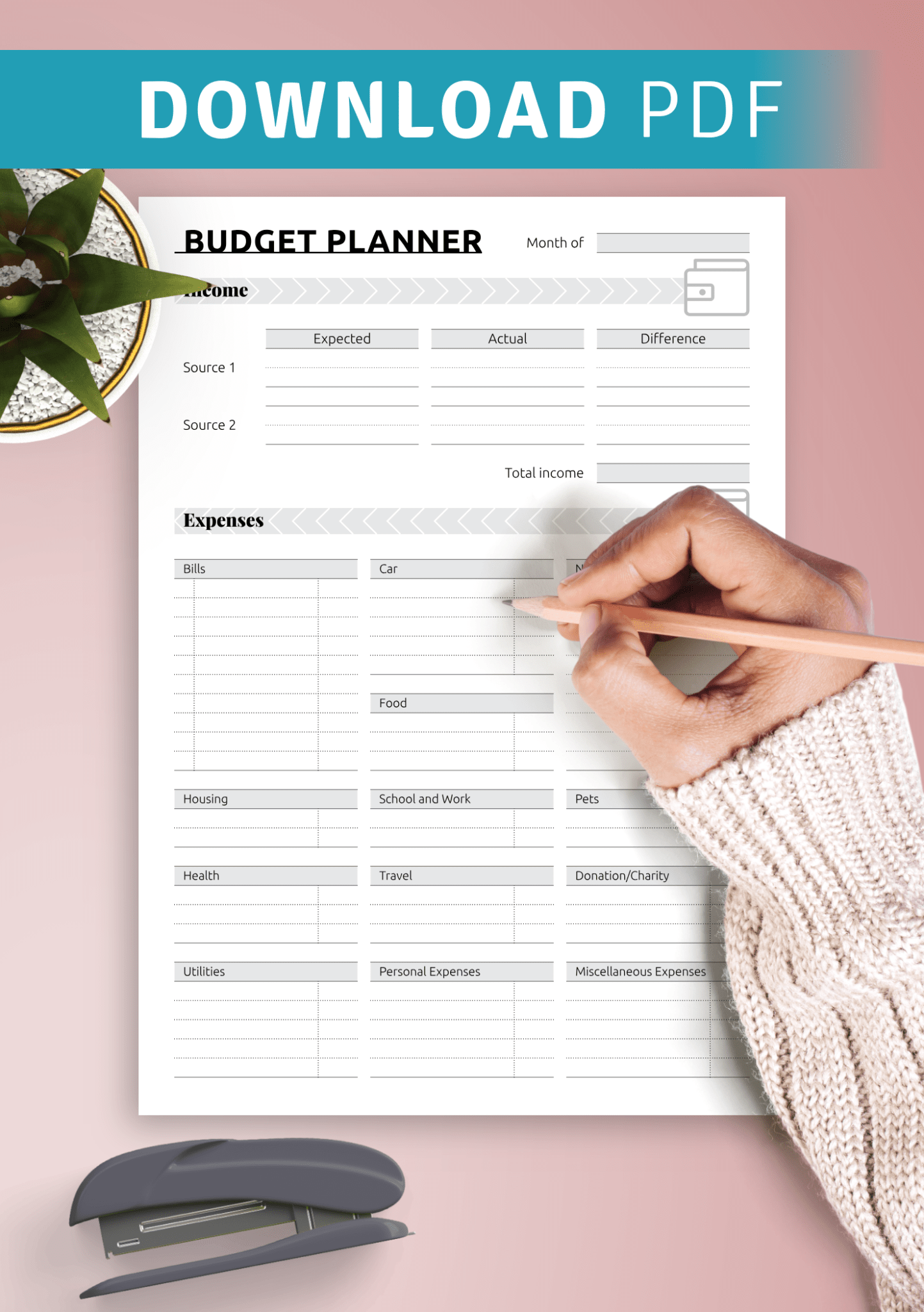 Easy Household Budget Template Easy Household Budget Template