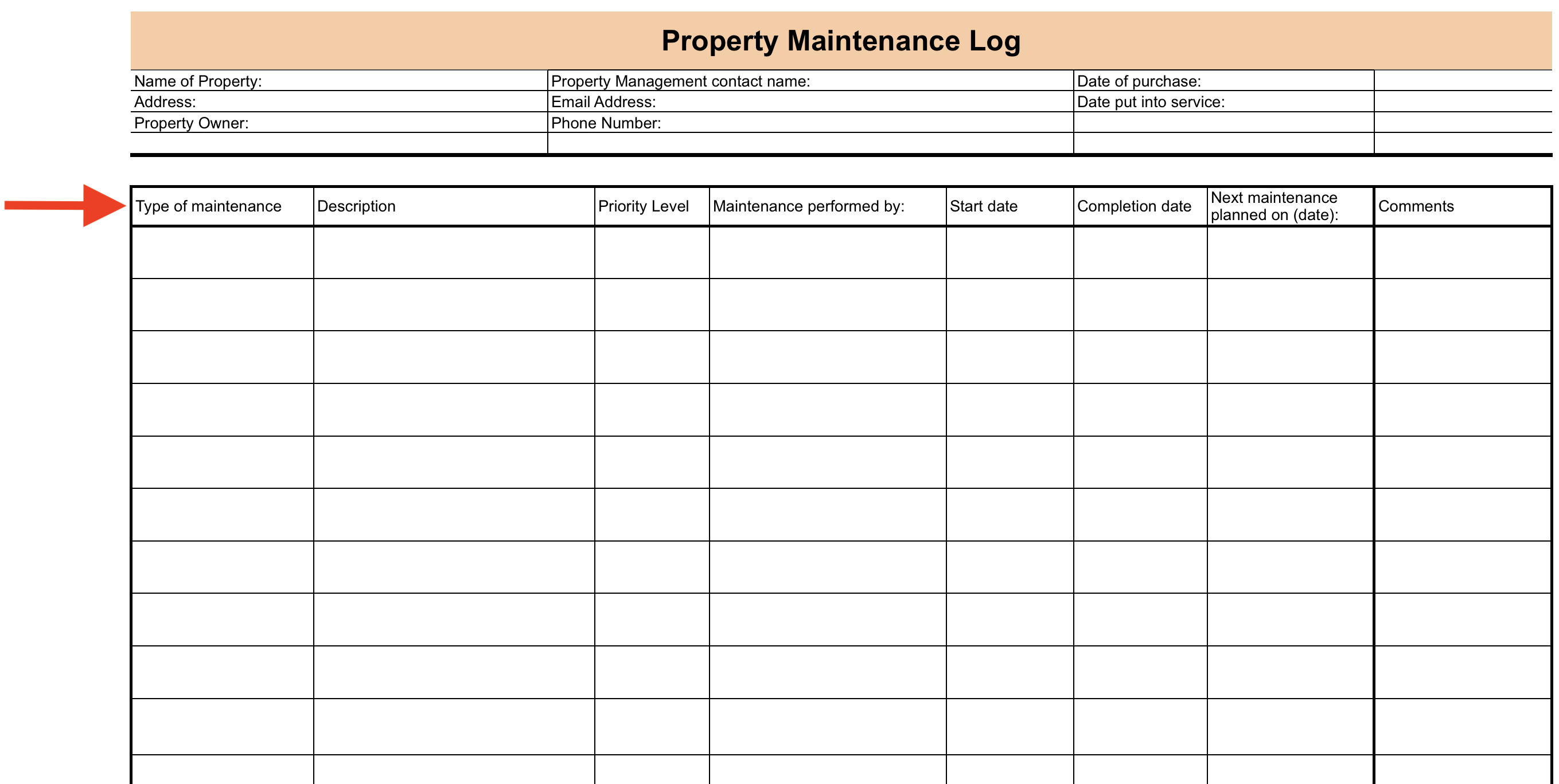 Building Maintenance Budget Template